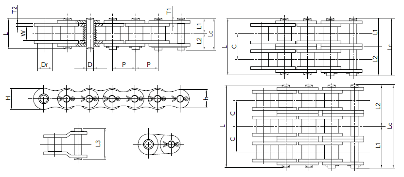 ANSI CC Shaped Cottered Execution Roller Chain - TransDrive