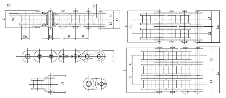 ANSI Roller Chain with Straight Side Plate - TransDrive
